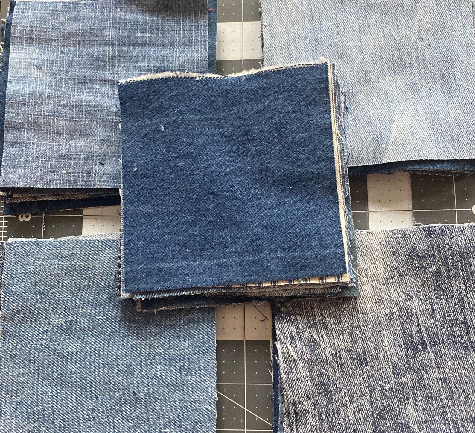 Precut Denim Squares Size 5X5 Inches 50 Count - Etsy