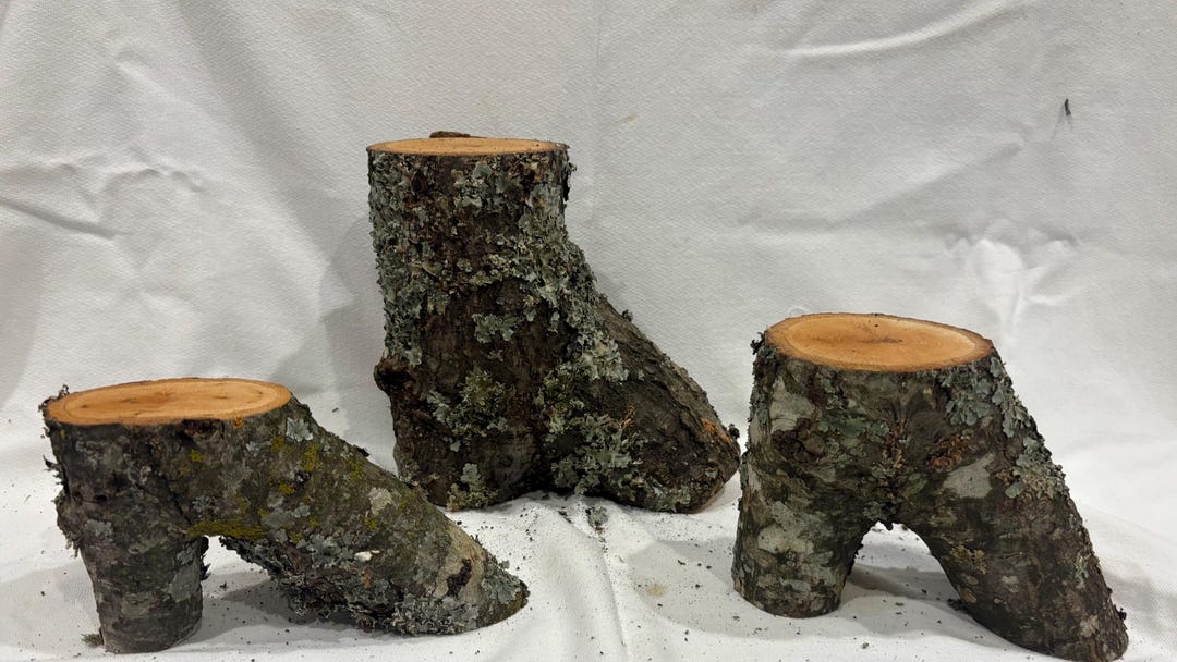 Rustic Oak Log Stumps - Set of 3, Fairy Garden Terrarium Decor - Etsy