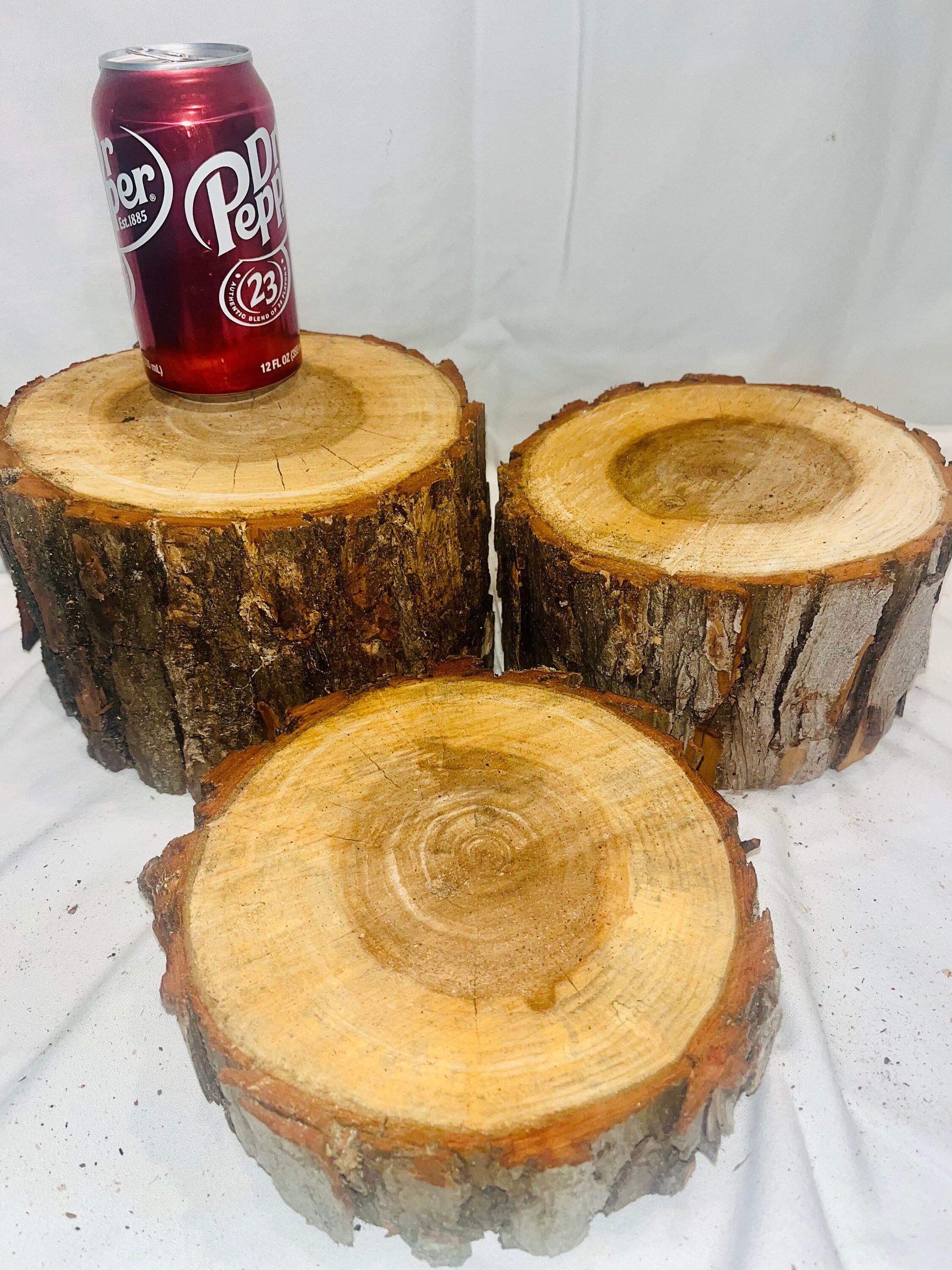 Willow Log Stumps: Rustic Wood Decor, Table Centerpiece (set of 3) - Etsy