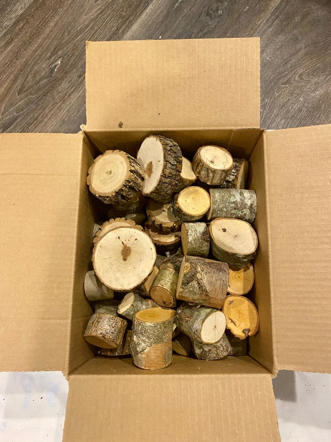 Rustic Wood Pieces: Assorted Natural Wood Slices, Craft Supplies - Etsy