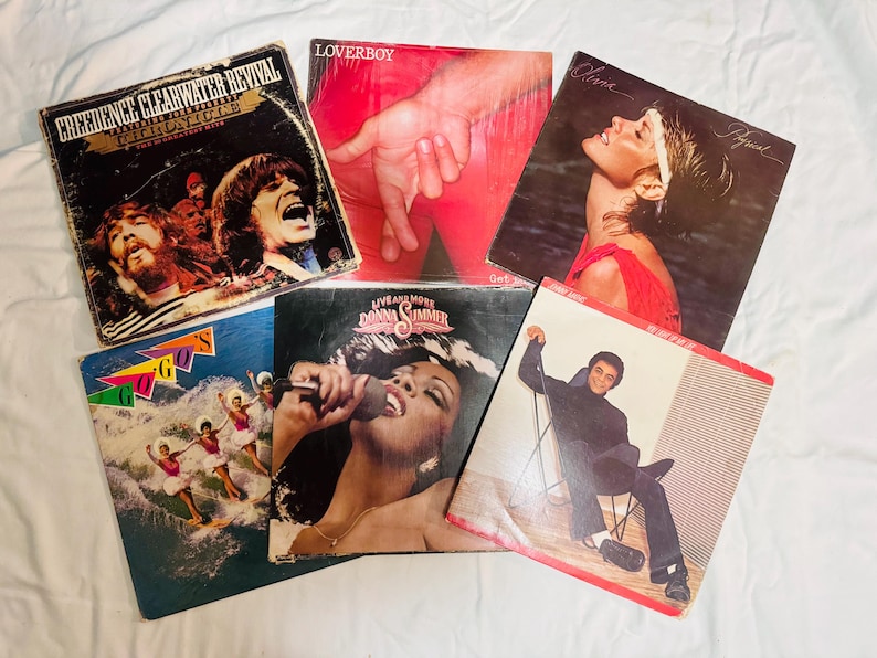 Vintage Vinyl Records: Random Genre Mix, Lot of 10 (12 Inch) - Etsy
