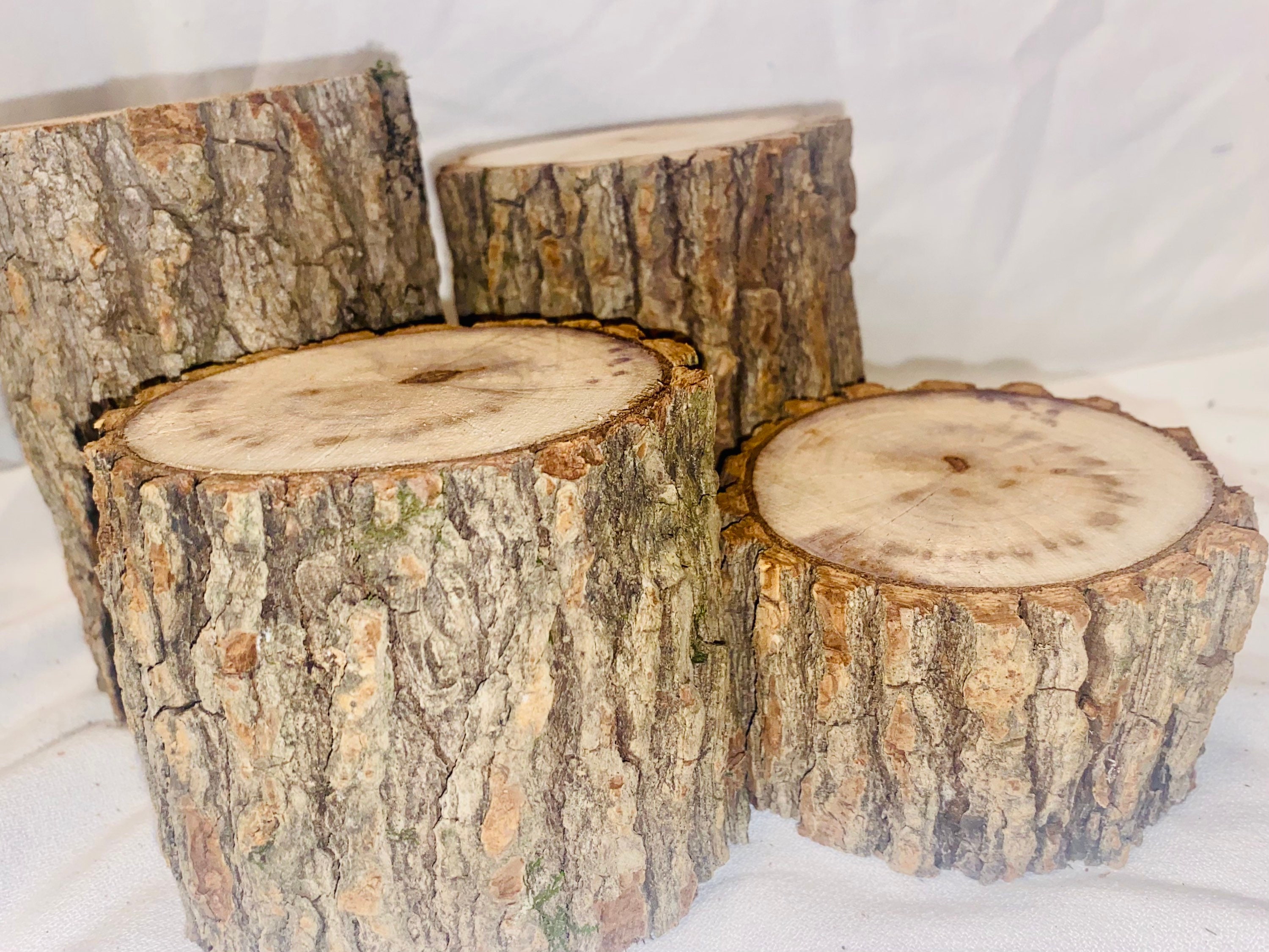 Rustic Wood Log Stumps Set of 4 Diameter 3 to 4 - Etsy