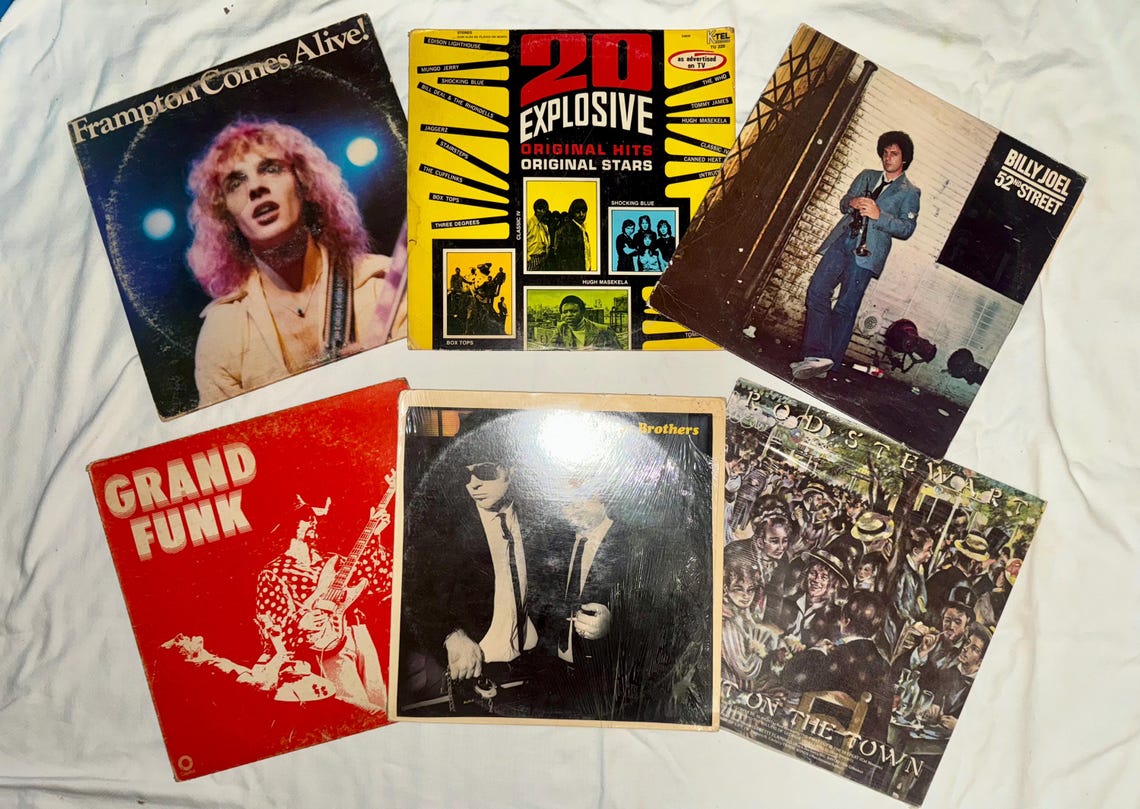 Vintage Vinyl Records: Random Genre Mix, Lot of 10 (12 Inch) - Etsy