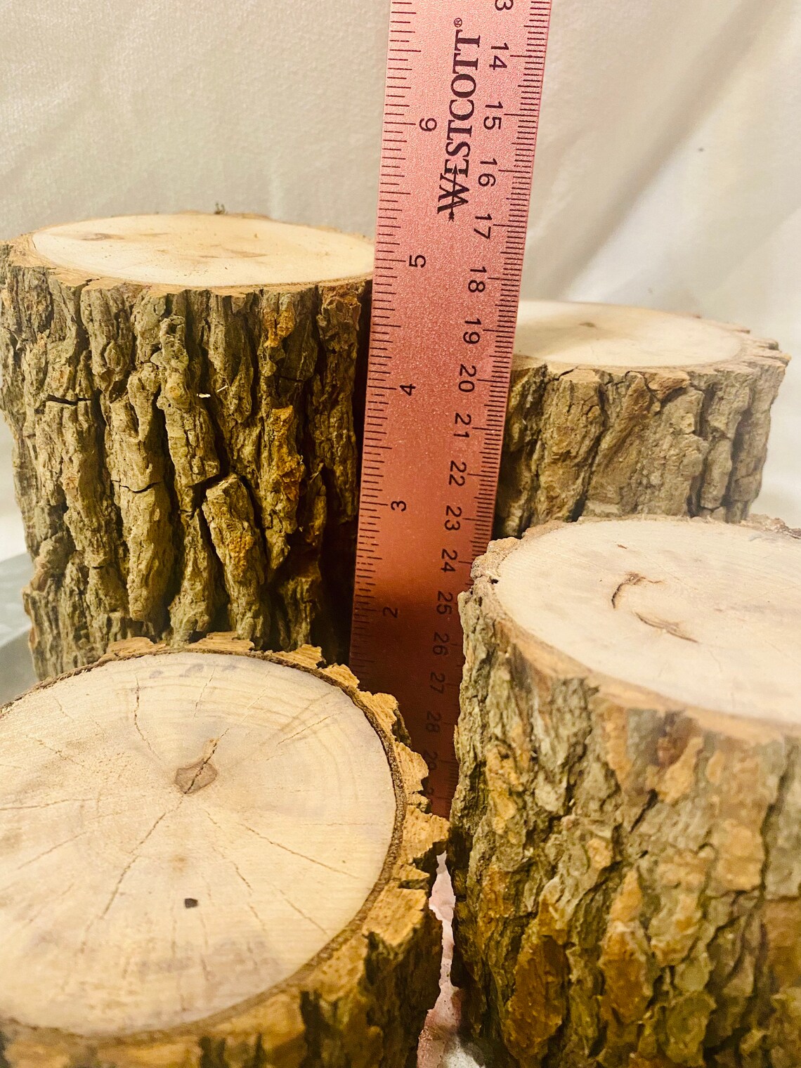Rustic Wood Log Stumps Set of 4 Diameter 3 to 4 - Etsy