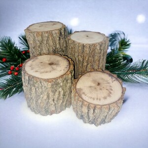 Rustic Wood Log Stumps - Set of 4 - Diameter -3” to 4” -,rustic Wood ...