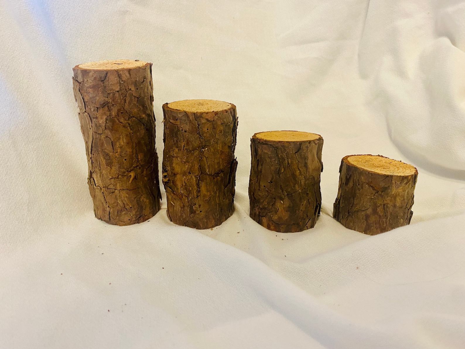 Rustic Pine Wood Log Stumps Set of 4 Rustic Wood - Etsy