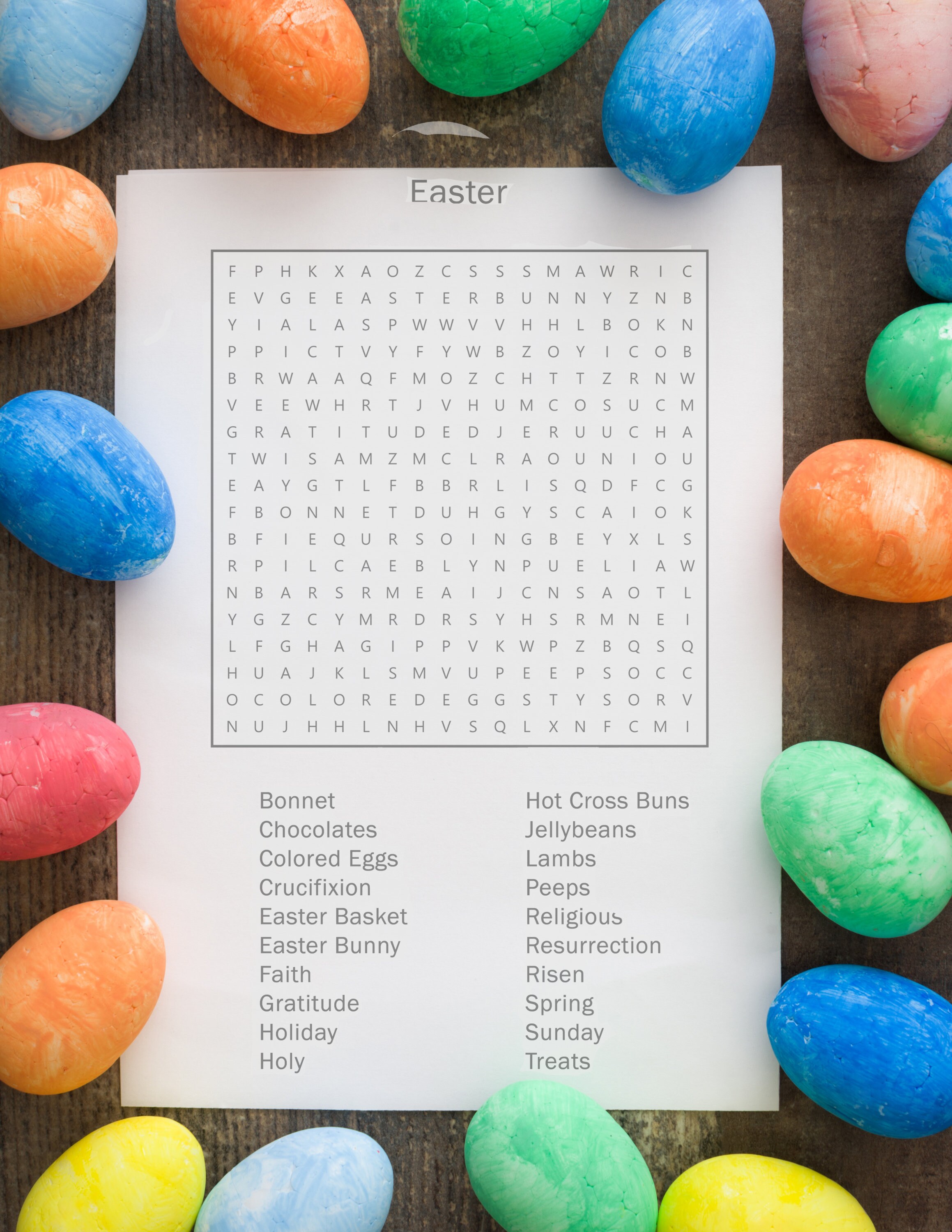 Easter Word Search Puzzle - Etsy