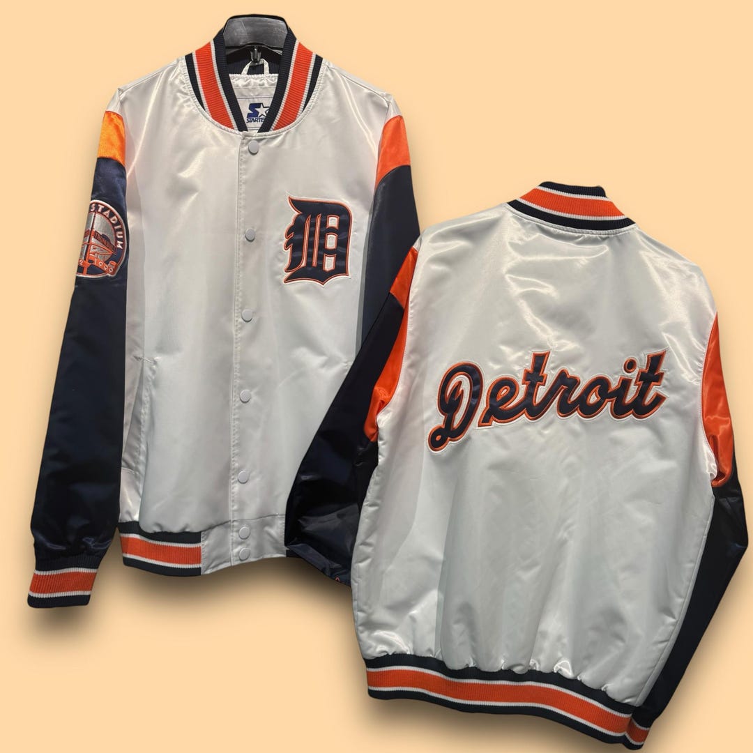 Starter Detroit Tigers Vintage Style Jacket - Etsy