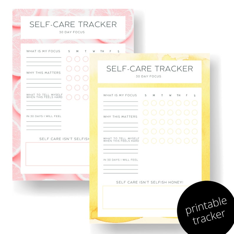 Self Care Habit Trackers printable Digital Download - Etsy