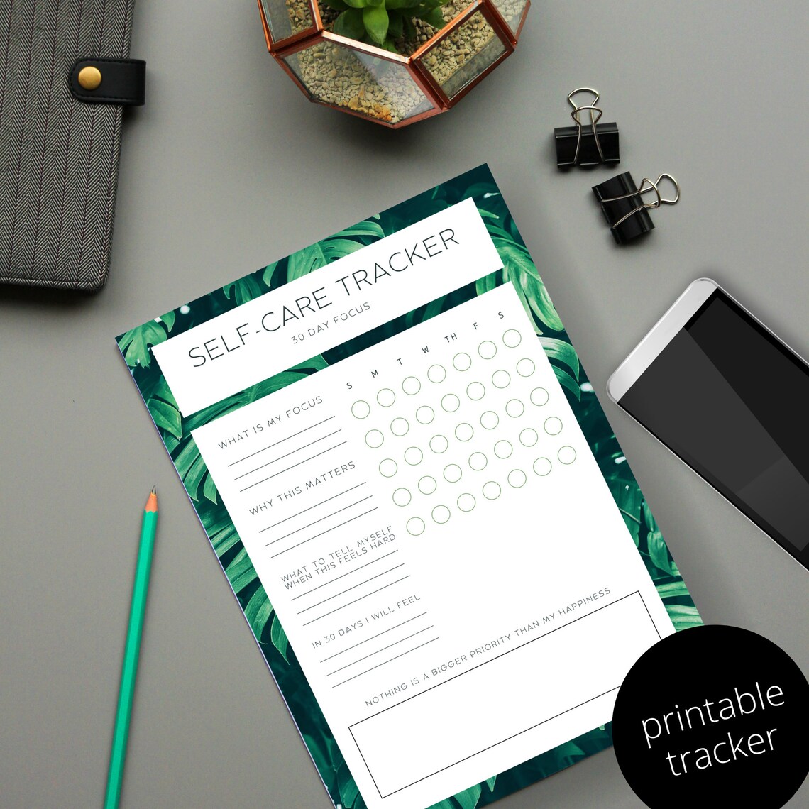 Self Care Habit Trackers printable Digital Download - Etsy
