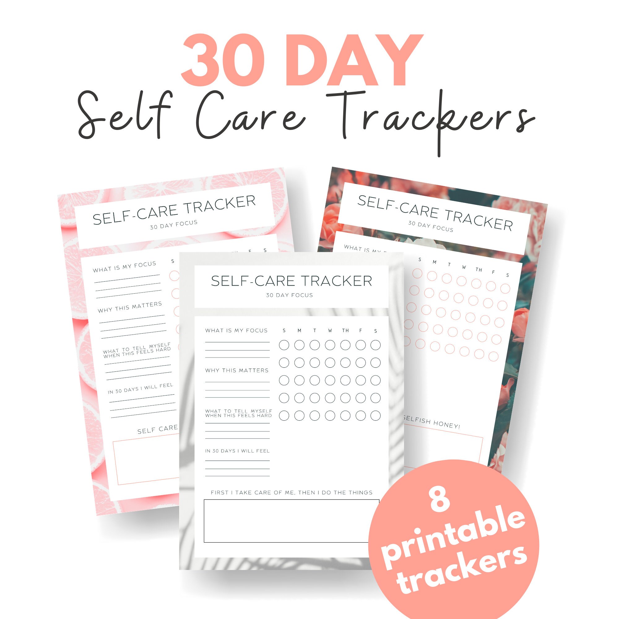 Self Care Habit Trackers printable Digital Download - Etsy