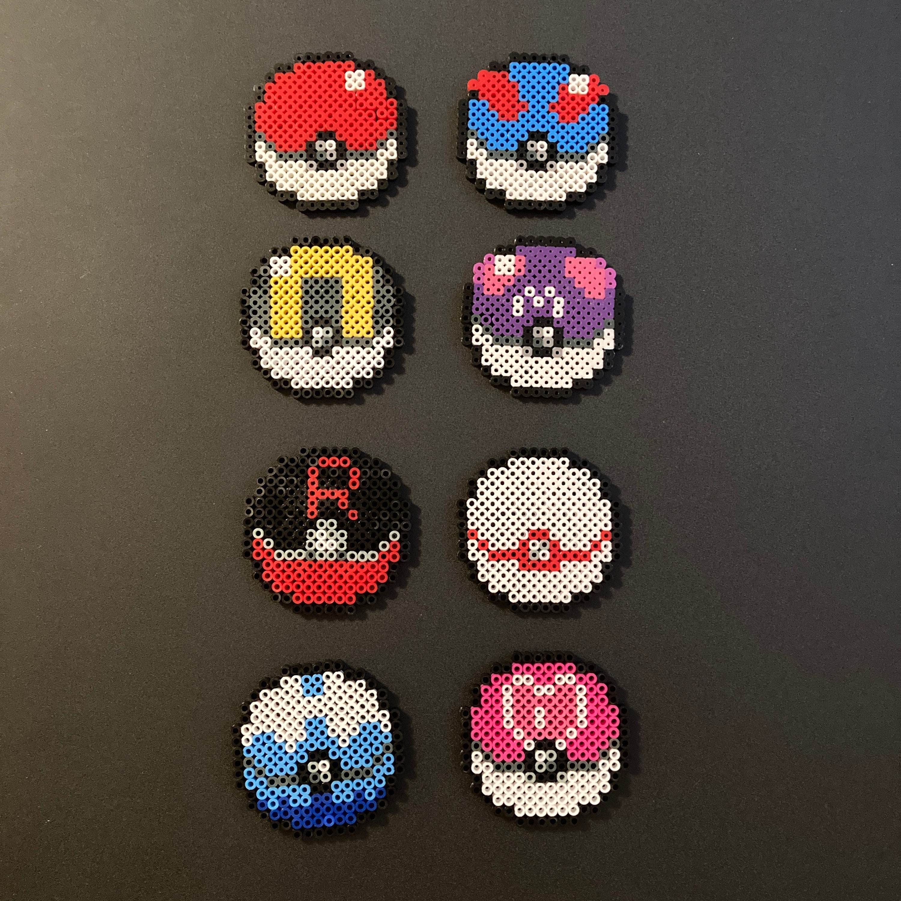 Pokemon Pokeball / Poke ball Perler Bead Coasters | Etsy
