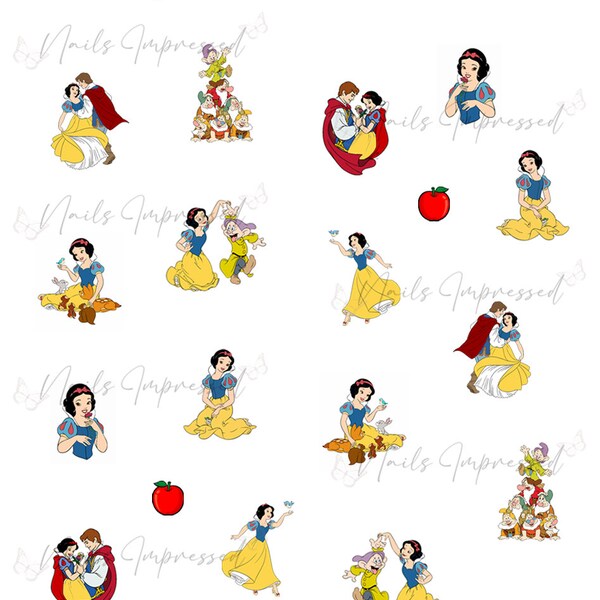 Snow White Nails - Etsy