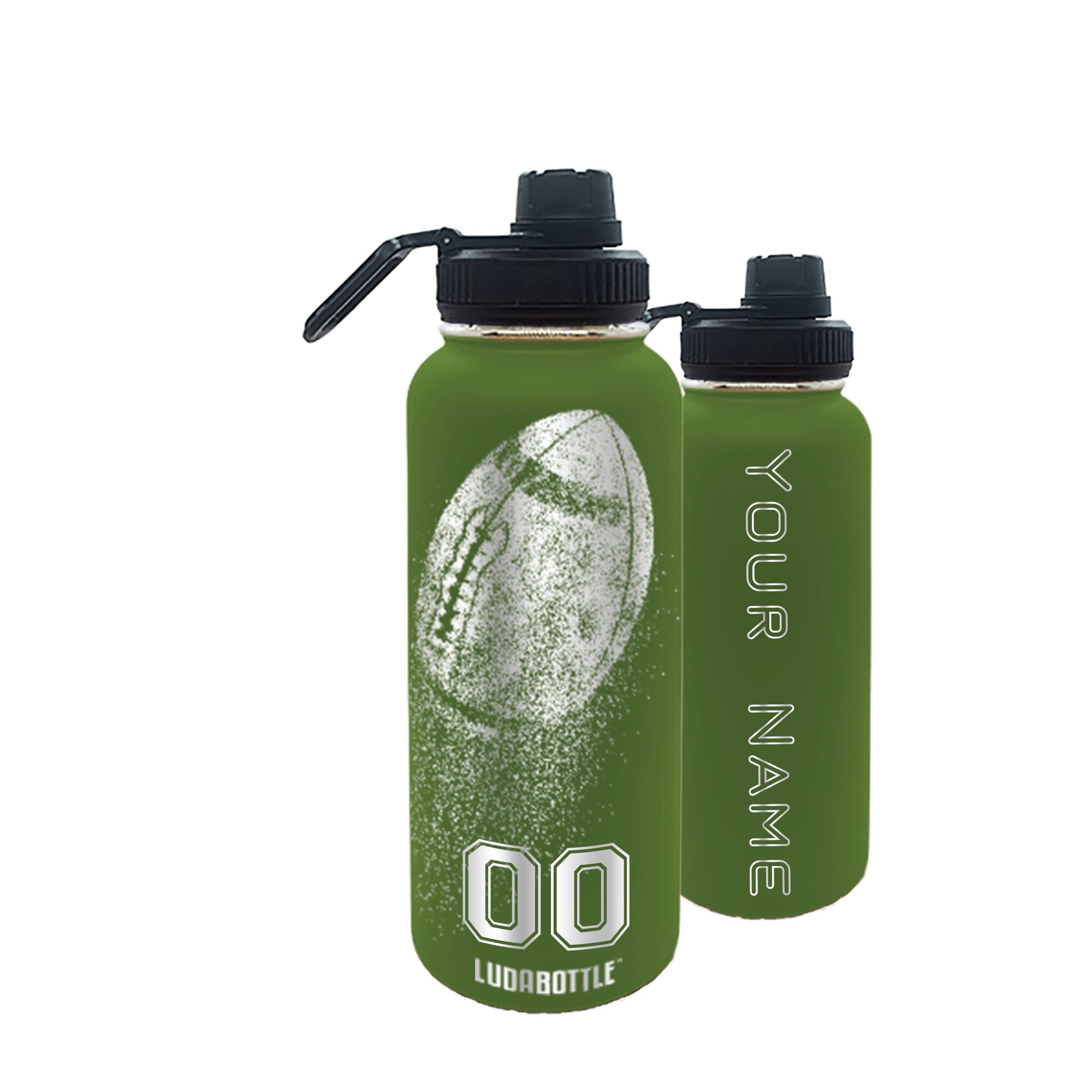 32oz Football Engraved Personalized Water Bottle With Spout - Etsy