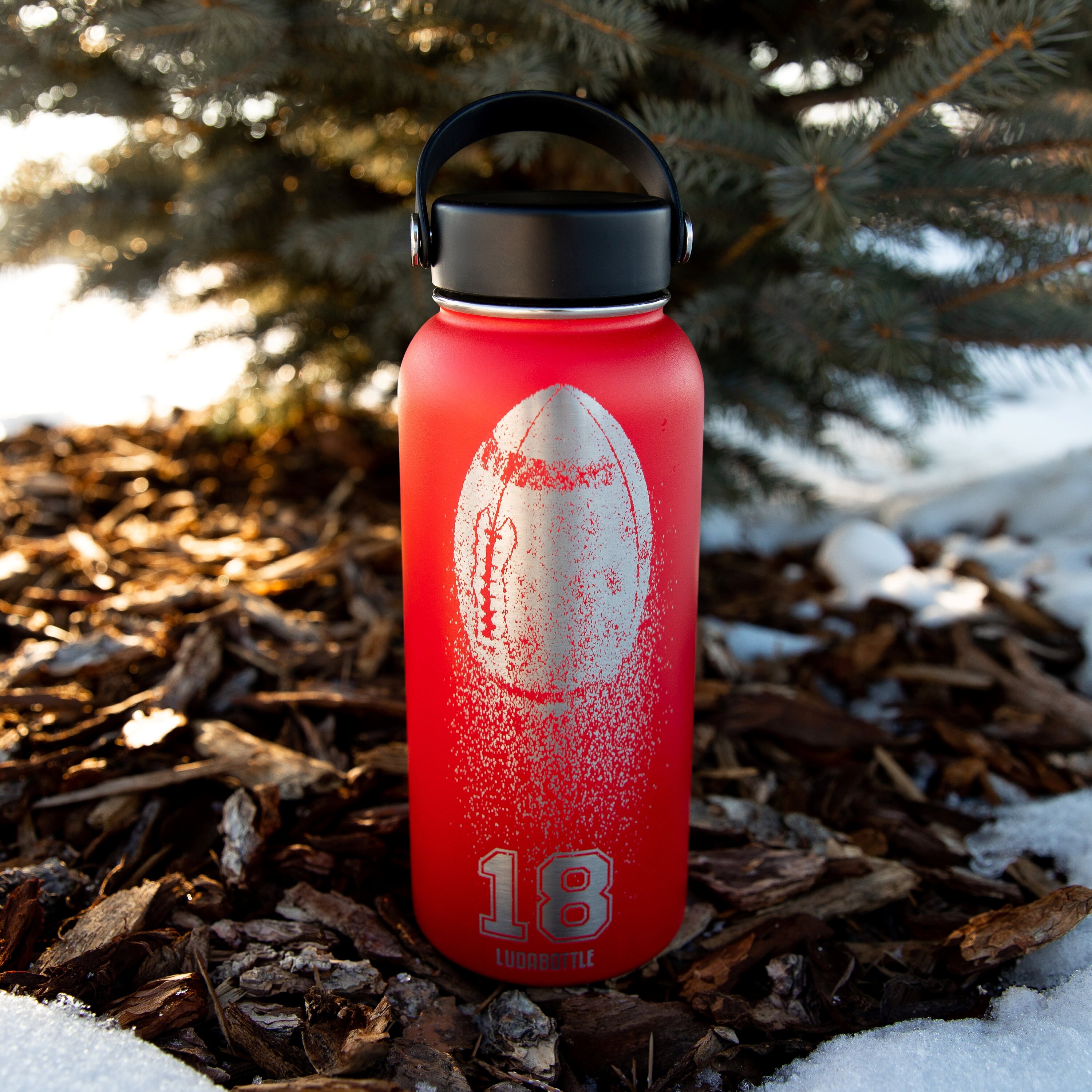 32oz Football Engraved Personalized Water Bottle With Straw - Etsy