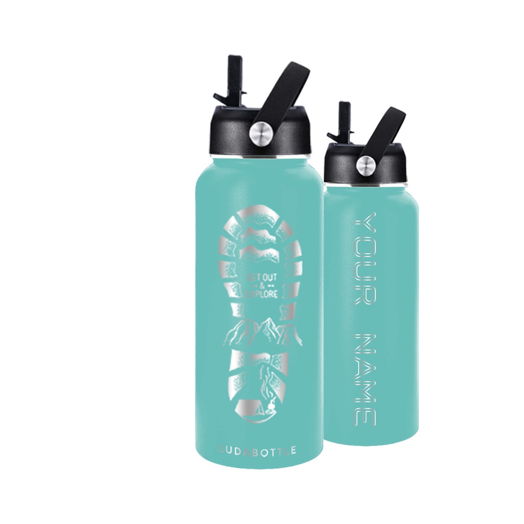 32oz Adventure Footprint Engraved Personalized Stainless Steel Reusable ...