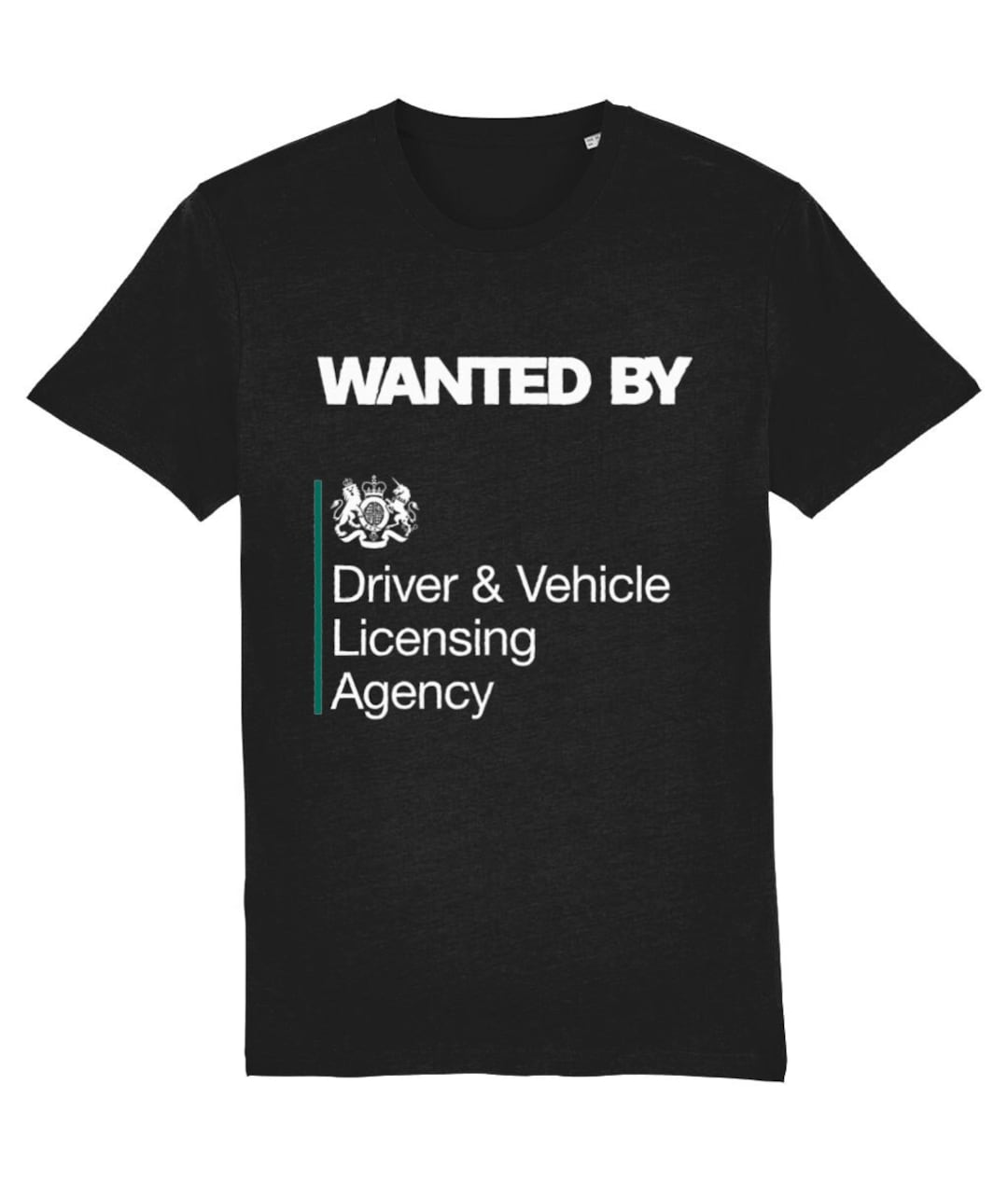 Wanted by DVLA Fancy Dress Gag Meme T Shirt Unisex Mens Womens Gift ...
