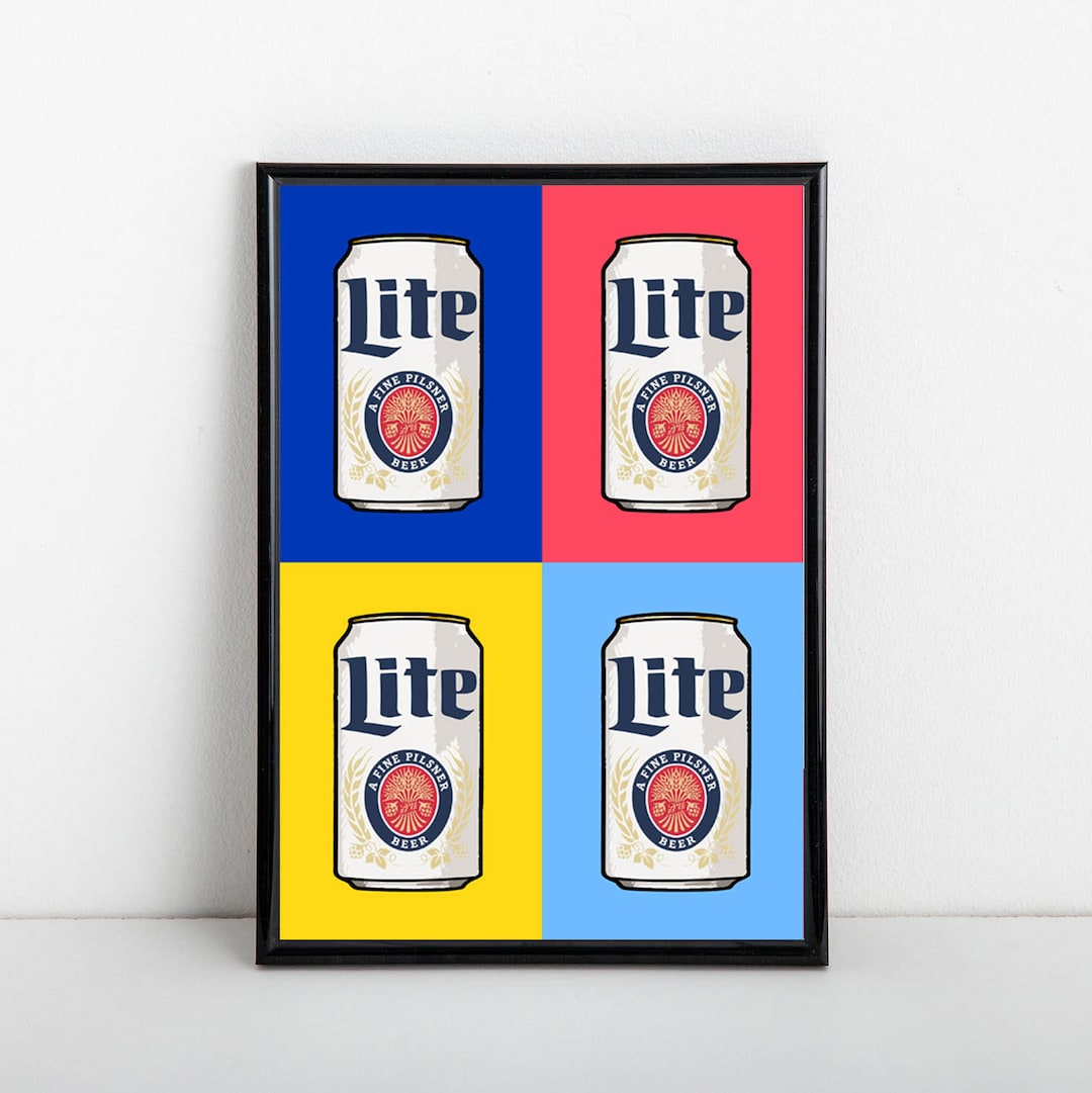 Miller Lite Beer Pop Art Style Print for Home Pub Man Cave Gift ...