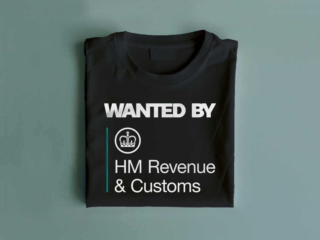 Wanted by HMRC Fancy Dress Gag Meme T Shirt Unisex Mens Womens Gift ...