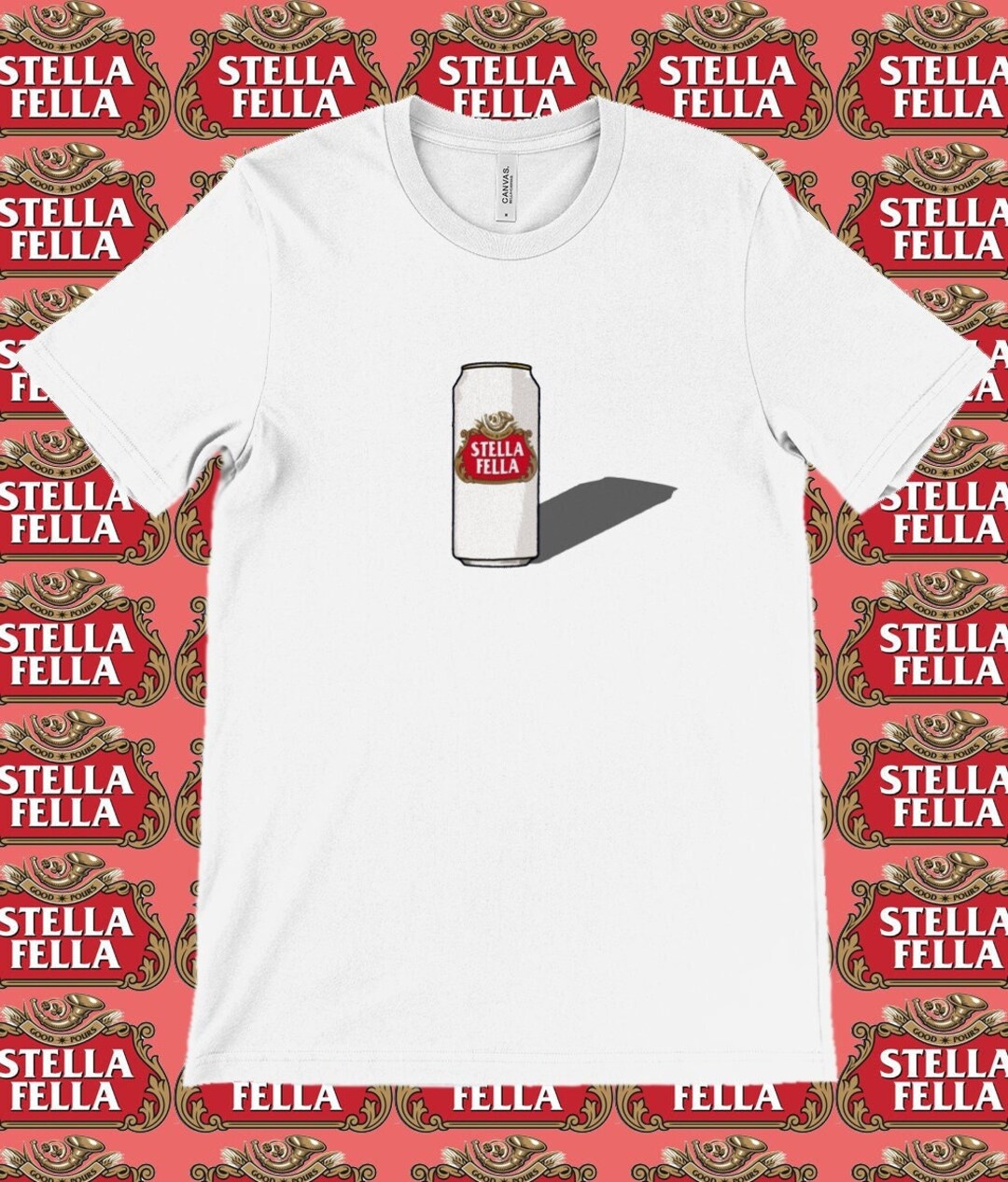 Stella Fella Can T-shirt Drinking Beer Unisex Party Rave Clothing - Etsy UK