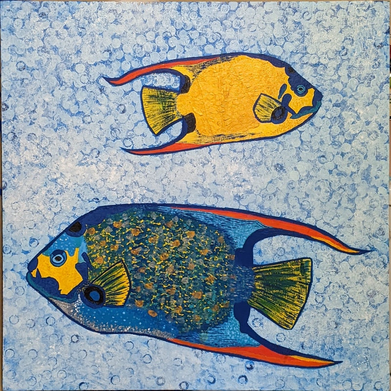Angelfish Painting - Etsy