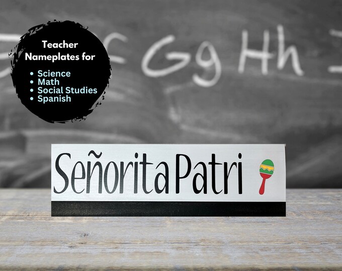 Personalized Wood Teacher Nameplates, Customizable for Science, Math ...