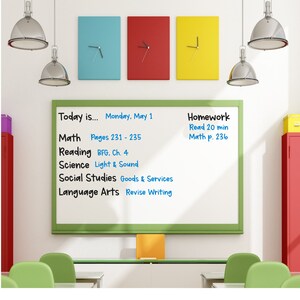 Classroom Subject Whiteboard Labels, Personalizable Teacher Decals ...