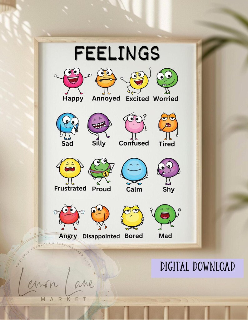 Digital Emotions Chart, Calming Corner Classroom, Toddler Feelings ...