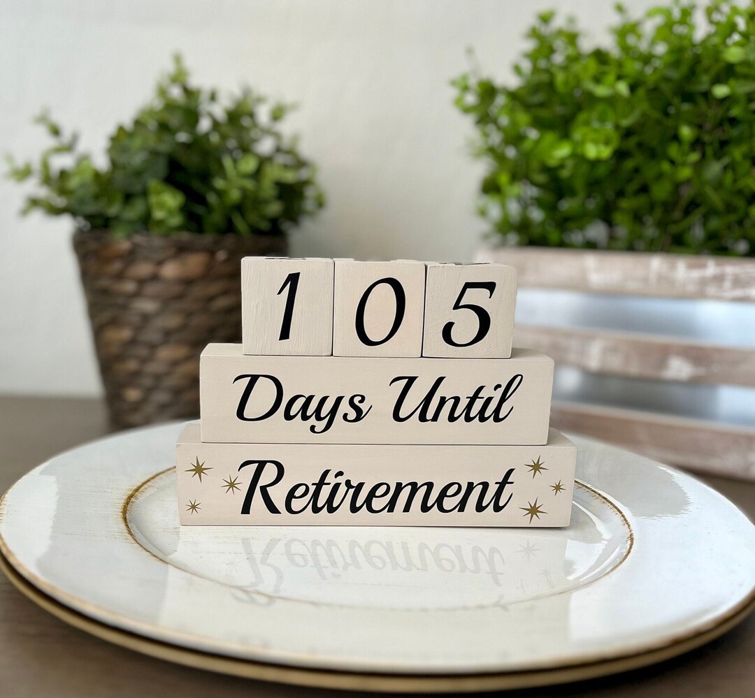 Retirement Countdown Blocks, Early Retirement Gifts, Coworker ...