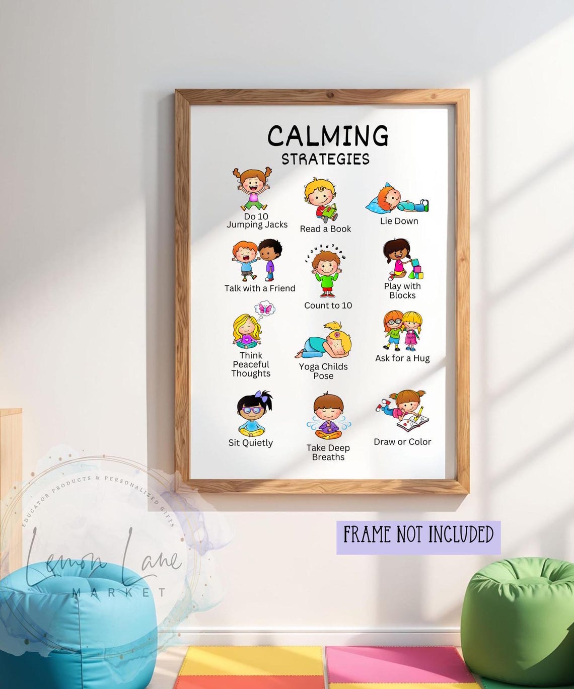 Calming Strategies Poster, Emotions Chart, Calming Corner Classroom ...