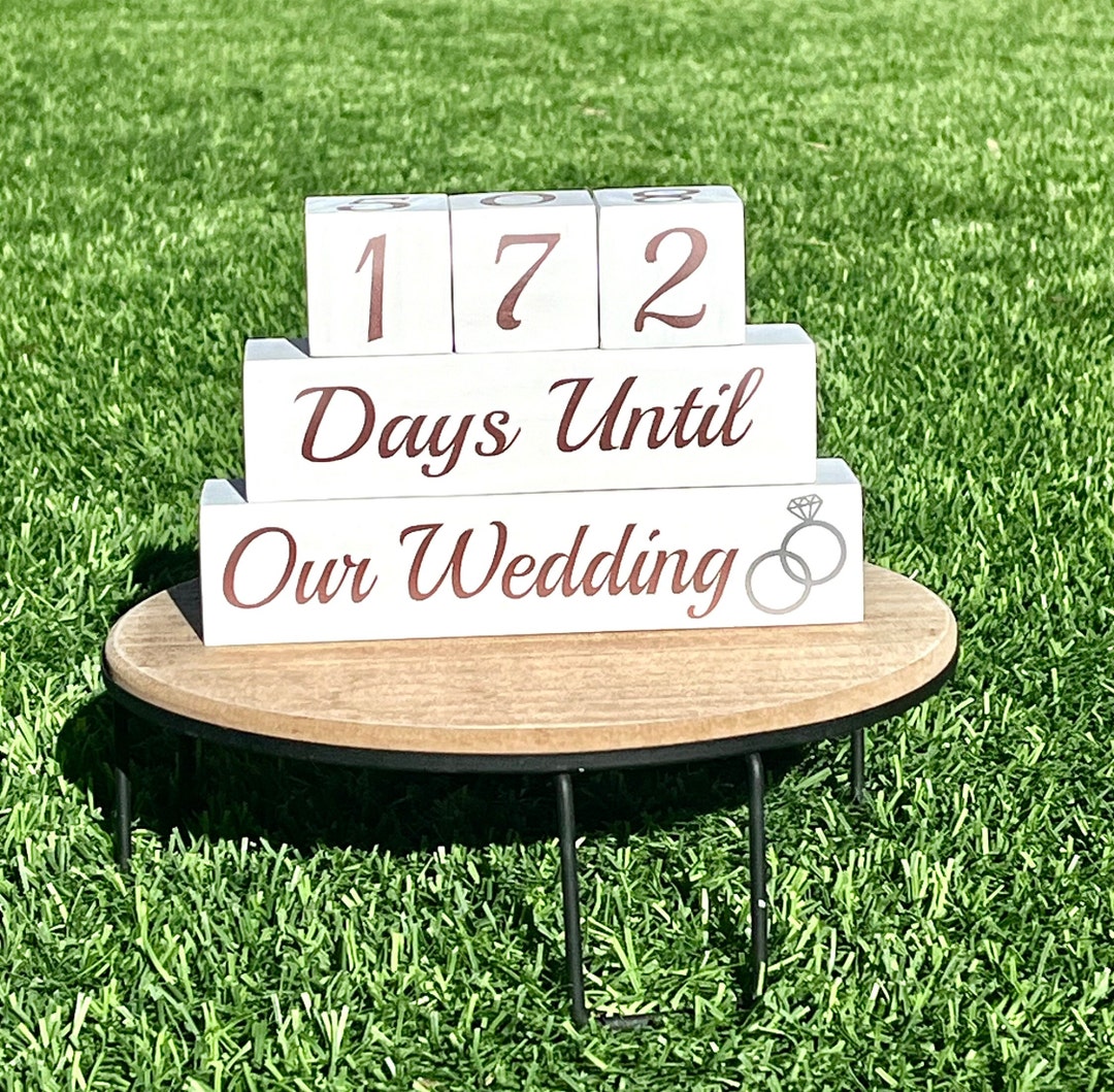 Wedding Day Countdown Blocks, Bridal Shower Gift, Newlywed Gift, Our ...