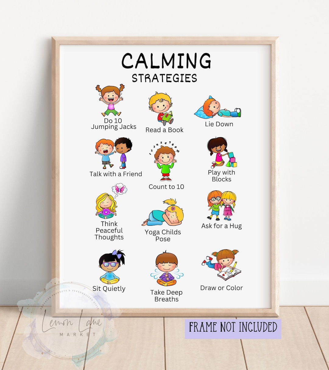 Calming Strategies Poster, Emotions Chart, Calming Corner Classroom ...