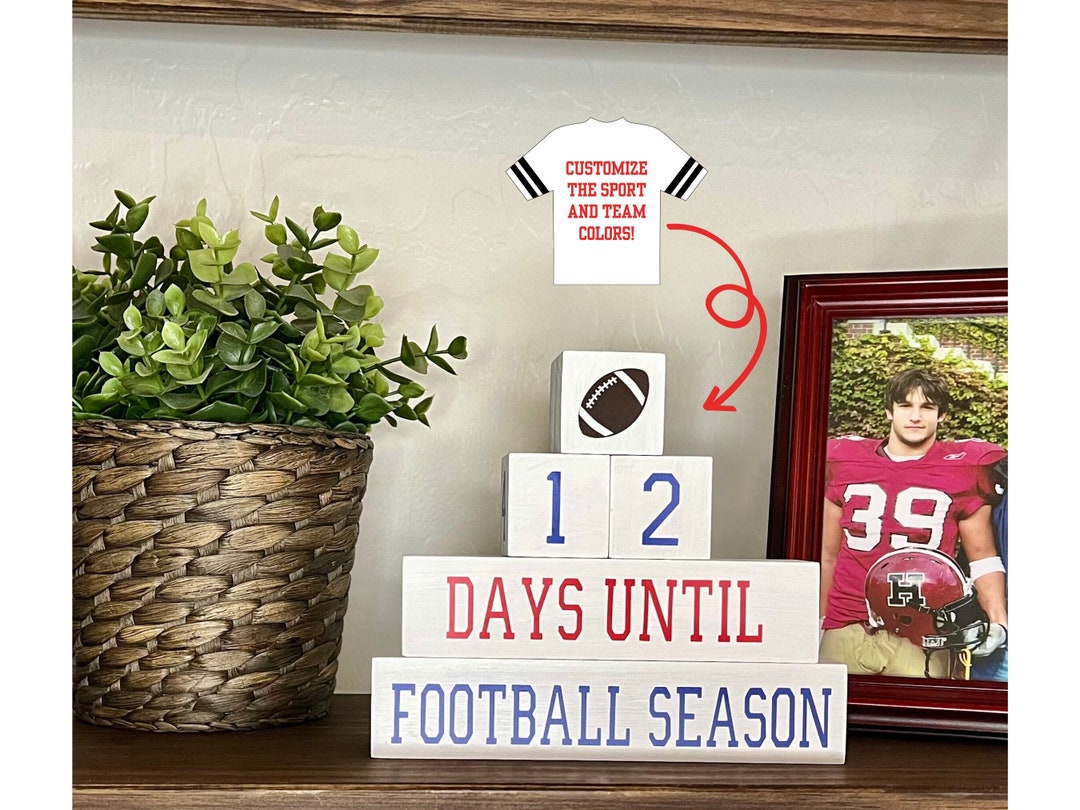 Countdown to Football Season Blocks, Days or Weeks Until Athletic ...