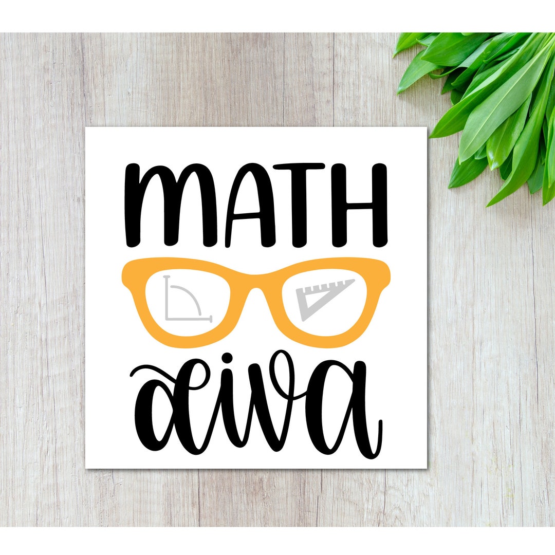 Math Diva Vinyl Decal/ Teacher Decal/ Student Decal/ - Etsy
