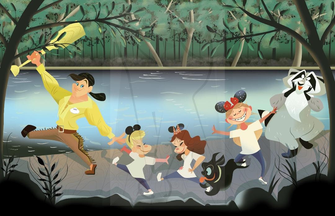 Disney Canoes, Original Wall Art - Etsy