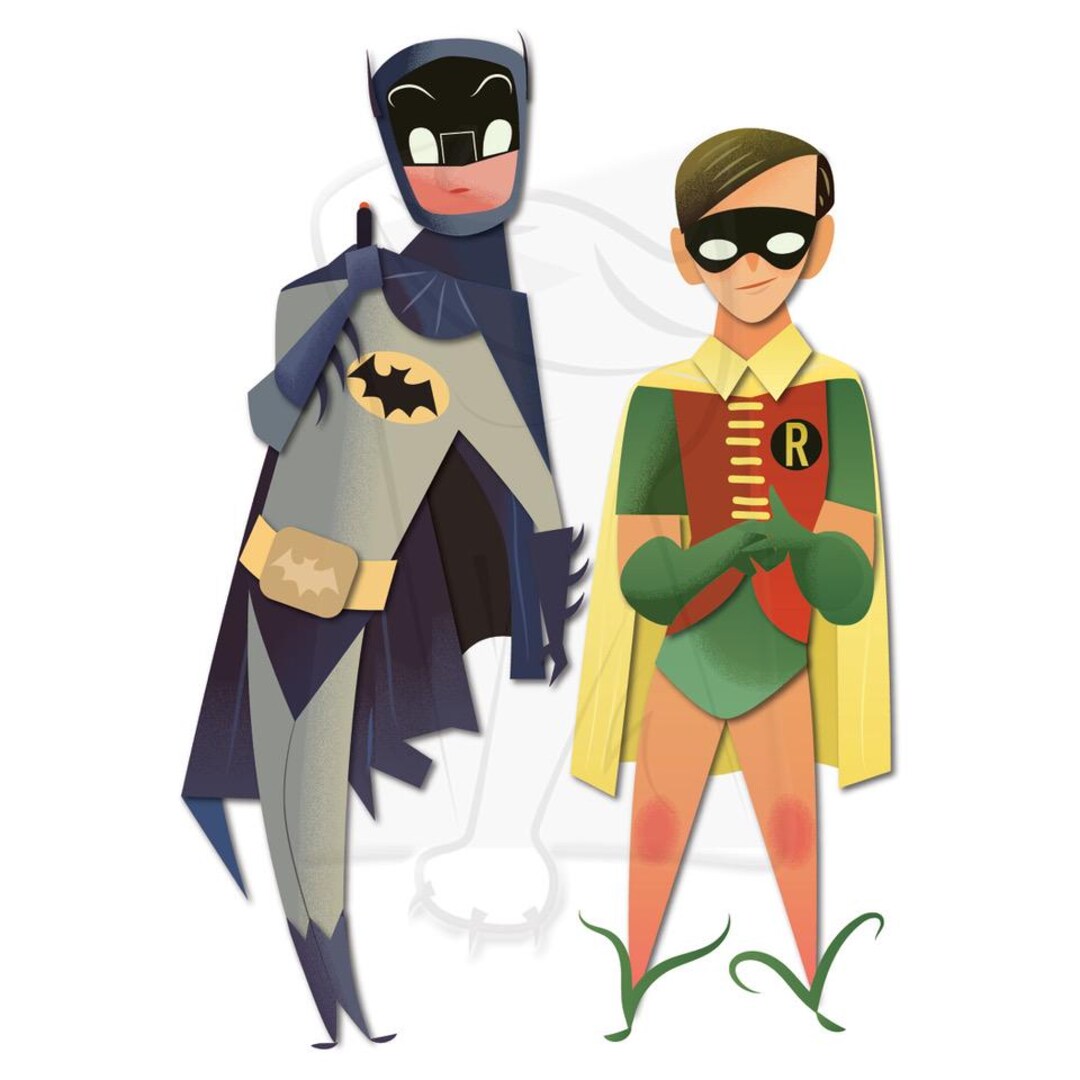 Batman & Robin Sticker - Etsy