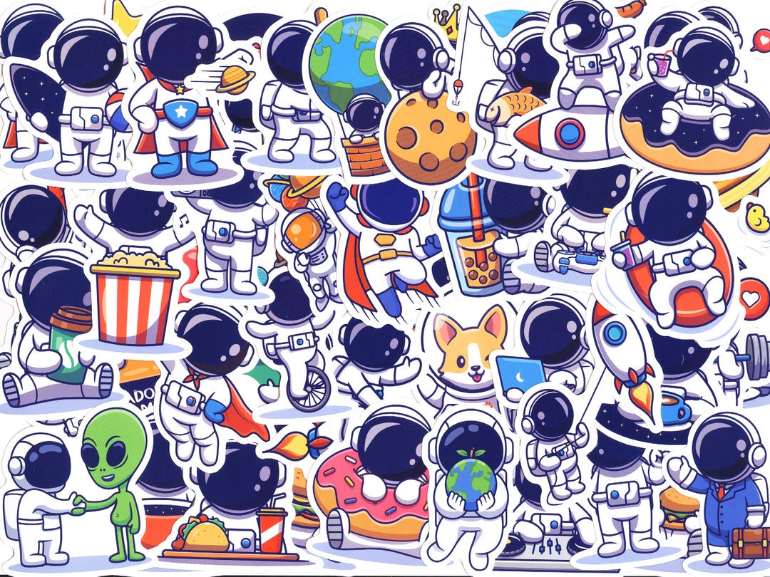 Astronaut Stickers Nasa Space Stickers - Spaceman Sticker Pack ...