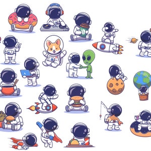 Astronaut Stickers Nasa Space Stickers - Spaceman Sticker Pack ...