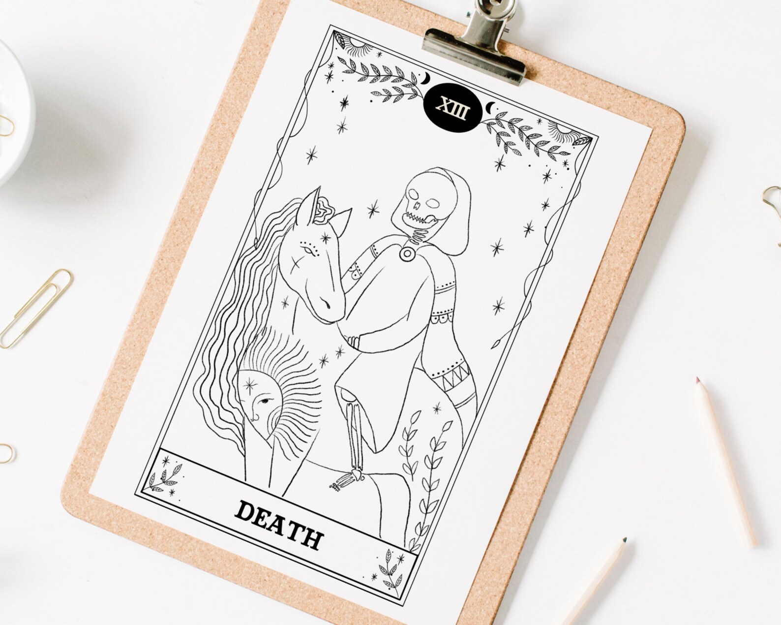 17 Tarot Card Coloring Pages Printable Witchy Coloring Page - Etsy