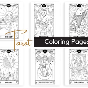 17 Tarot Card Coloring Pages Printable Witchy Coloring Page for ...