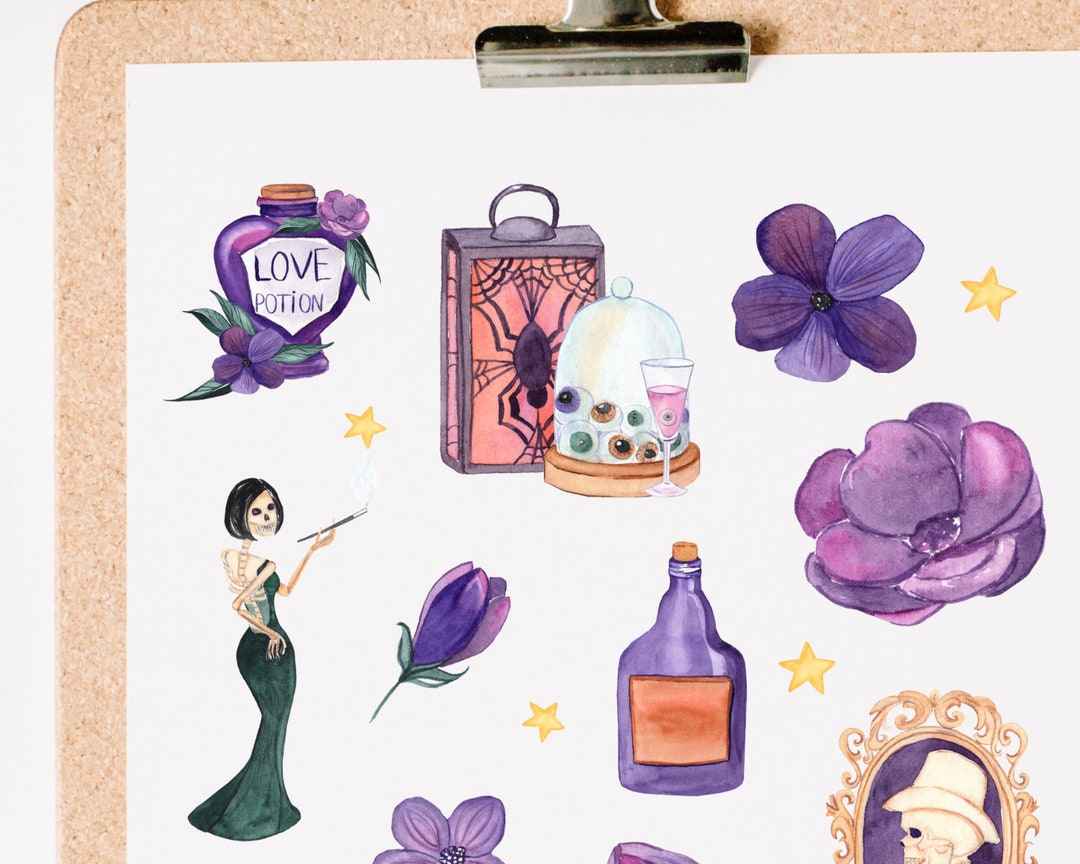 Love and Death Printable Stickers, Gothic Bujo Stickers, Classy Goth ...