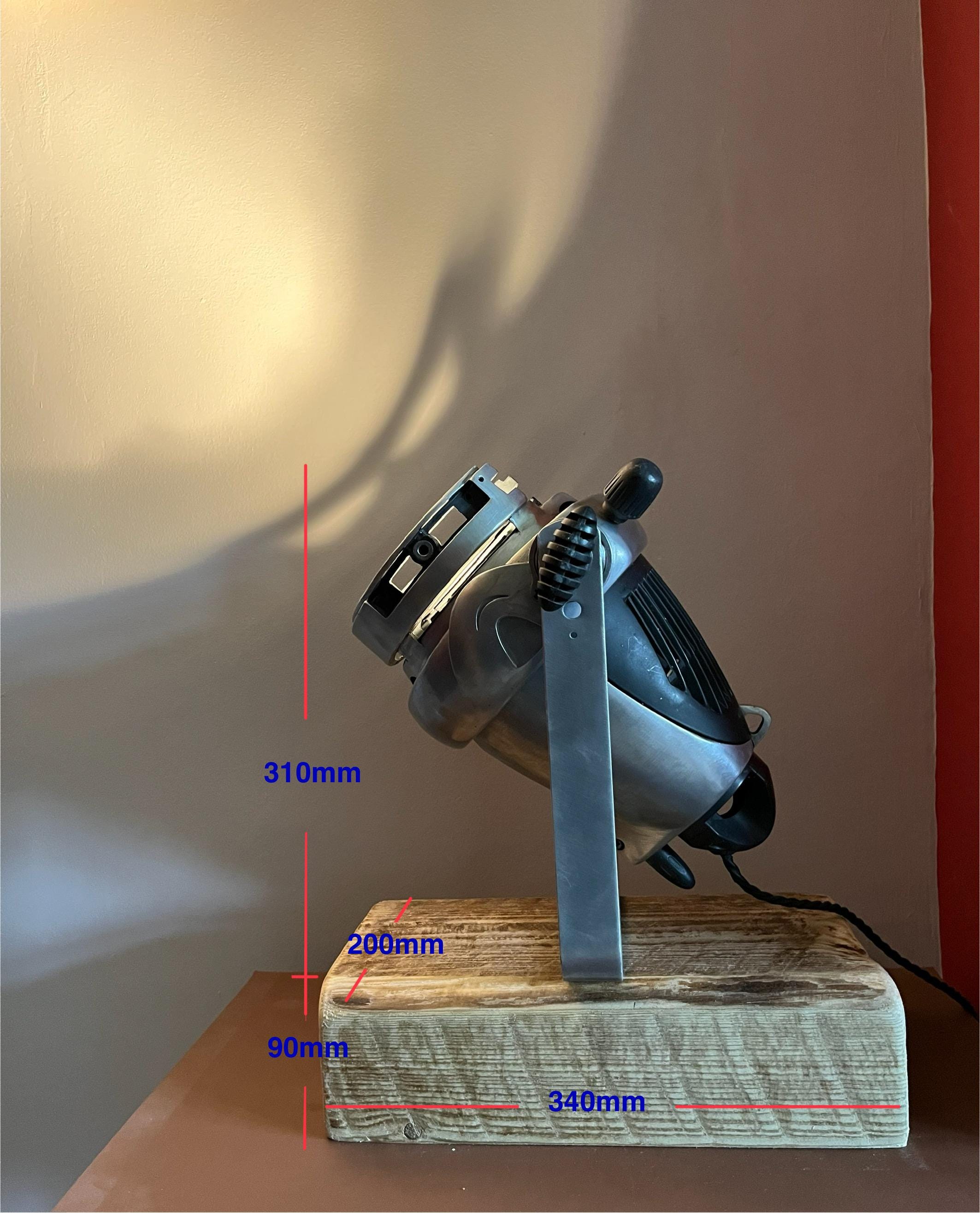 Upcycled Stage Light on Solid Oak Block - Etsy UK