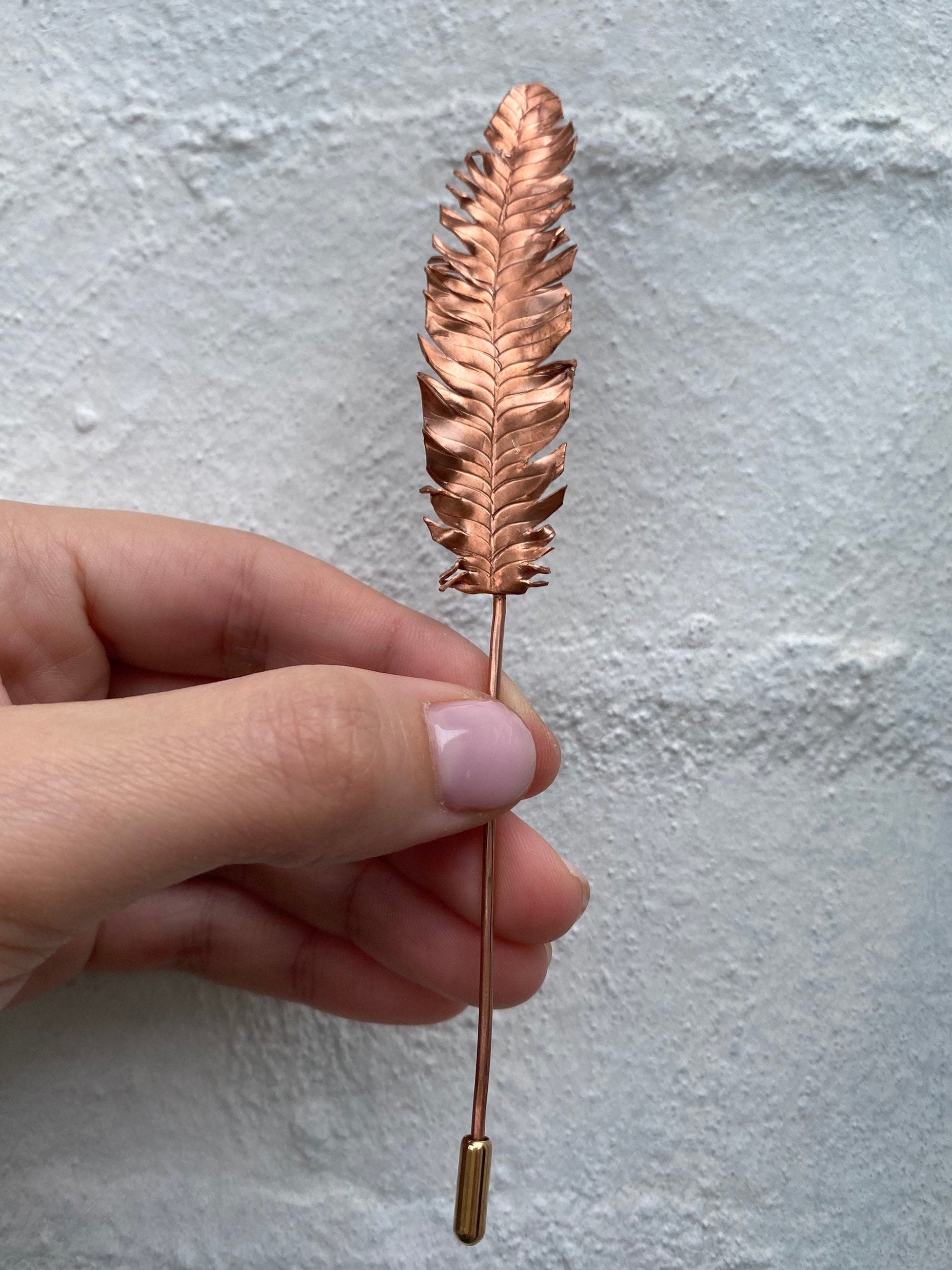 Feather Hat Pin/ Lapel Pin - Etsy