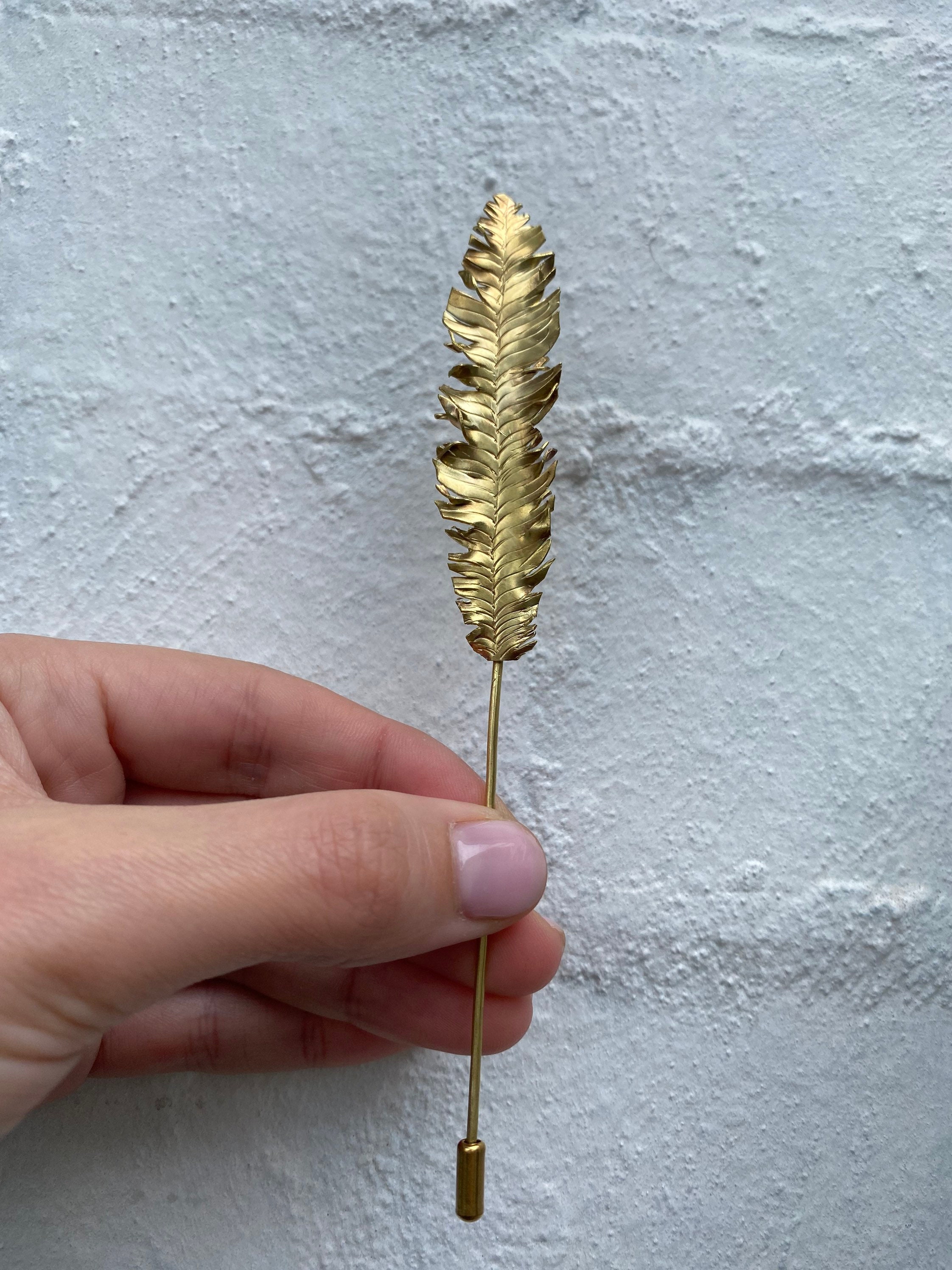 Feather Hat Pin/ Lapel Pin - Etsy