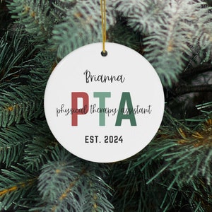 Personalized Physical Therapy Assistant Ornament Custom PTA Gift for ...