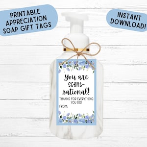 Appreciation Gift Tags You Are Scent-sational Gift Tag Teacher Gift ...