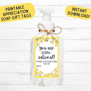 Appreciation Gift Tags You Are Scent-sational Gift Tag Teacher Gift ...