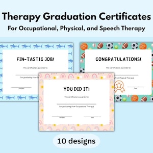 Physical Therapy Completion Certificate - Etsy