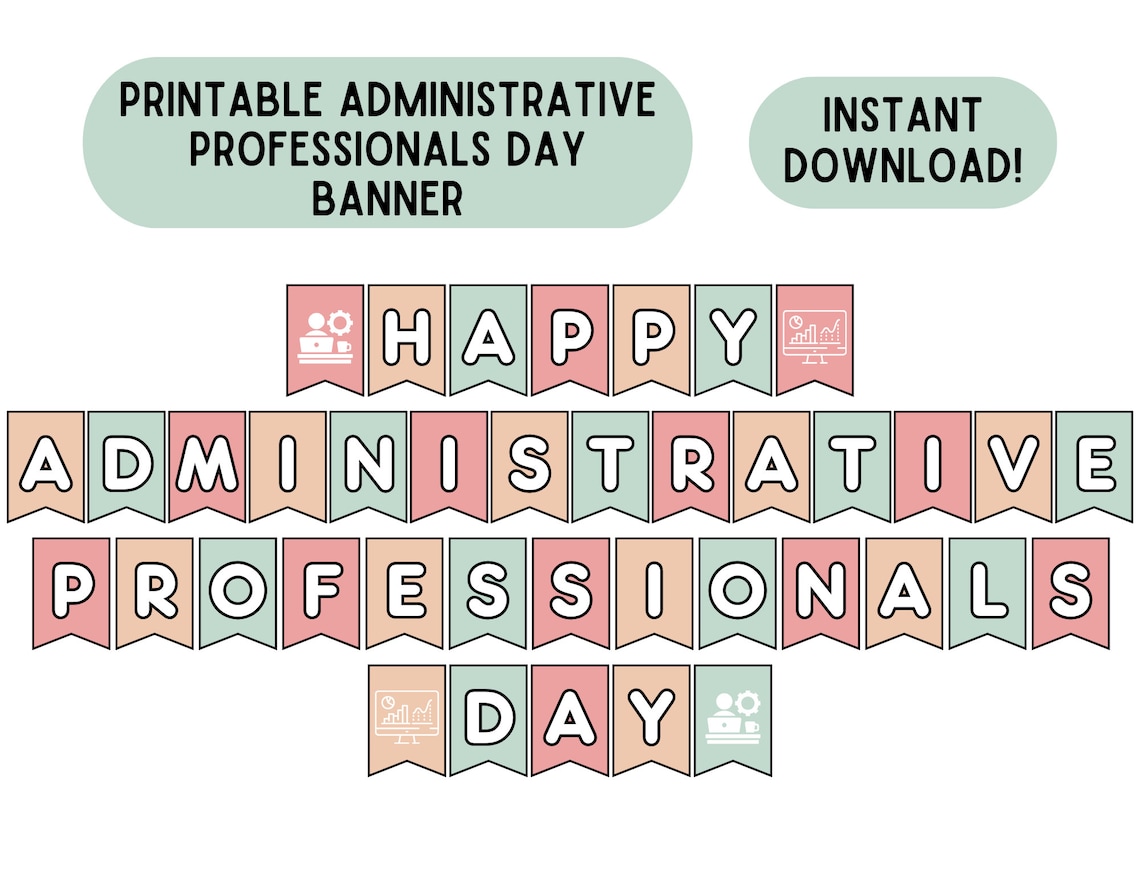 Administrative Professionals Day Banner Administration Day Sign ...