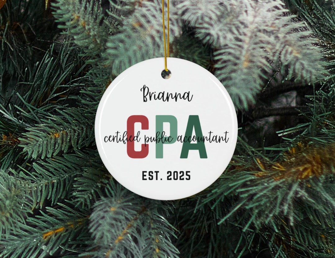 Personalized CPA Ornament Custom Accountant Gift for New CPA Gift for ...